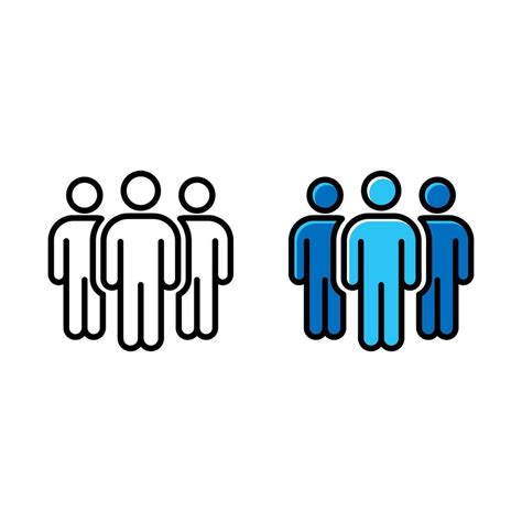 Group Of People Outline Icon Suitable For Community And Teamwork Symbol 53807900 Vector Art At