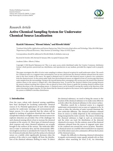 pdf active chemical sampling system for underwater chemical source