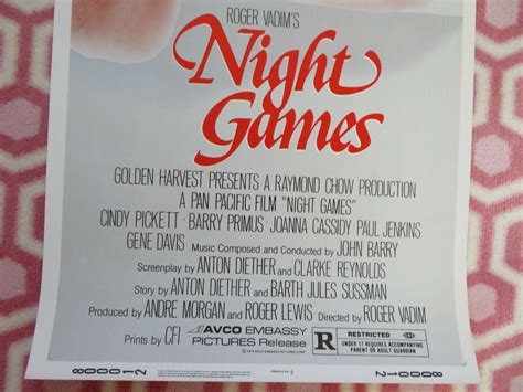 Night Games Us Insert 14x 36 Poster Cindy Pickett Barry Primus 1979 Movie Posters