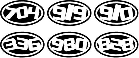 Custom Printed Nc Area Codes Vinyl Decal Etsy
