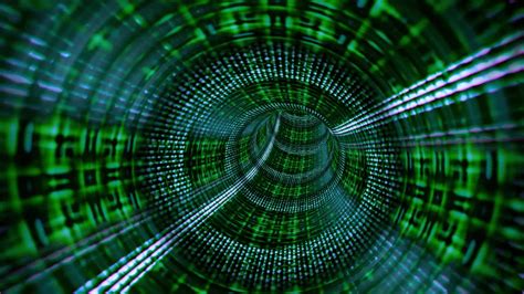 Free Stock Video Video Streaming Data Abstraction In A Tunnel Of Light Pixels Loop