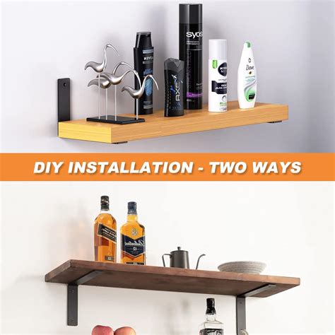 Buy MLOQI Heavy Duty Shelf Brackets Black Shelf Brackets Iron L Brackets For Shelves Scaffold