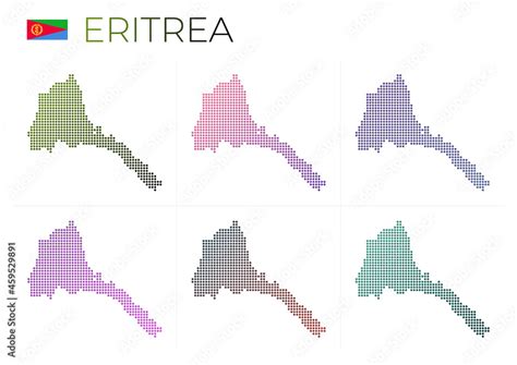 Eritrea Dotted Map Set Map Of Eritrea In Dotted Style Borders Of The