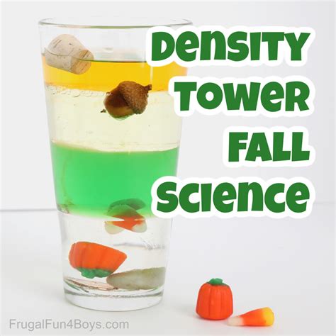 Fall Density Tower Science Experiment Home Garden Diy
