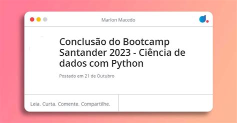 conclusão do bootcamp santander 2023 ciência de dados com python