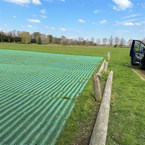 Grass Car Parking At Turvey Football Club Grassmats