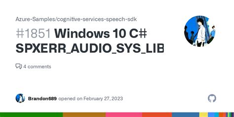 Windows 10 C Spxerraudiosyslibrarynotfound · Issue 1851 · Azure