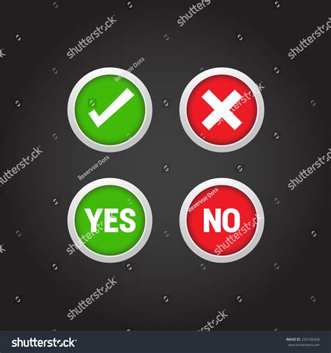 Yesno Buttons Stock Vector Royalty Free 250106428 Shutterstock