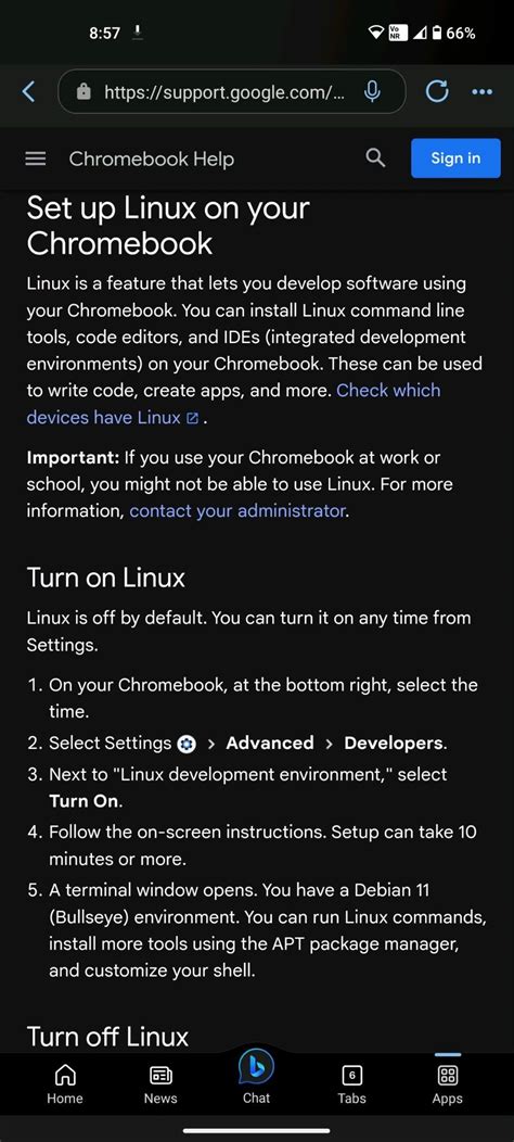 Kunal Patel On Linkedin Linux Is A Feature That Lets You Develop Software Using Your Chromebook