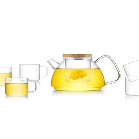 Samadoyo Glass Tea Pot & 6 Cups | Modern Teaware | Curious Tea