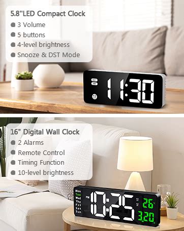 Amazon Com ORIA Projection Alarm Clock For Bedroom Digital Clock Projector On Ceiling 7 9