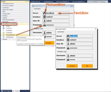 [vb] โค้ดการเชื่อมต่อฐานข้อมูล mysql server ด้วยการใช้งานคลาส และ