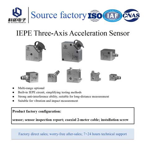 Iepe Triaxial Piezoelectric Accelerometer Sensor Icp Transducer Transmitter Vibration Shock