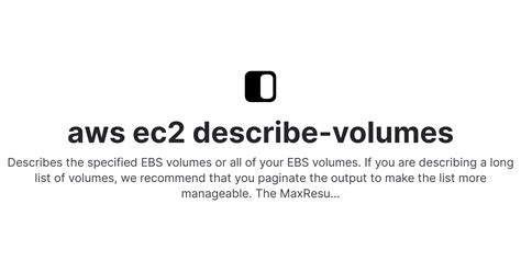 Aws Ec2 Describe Volumes Fig