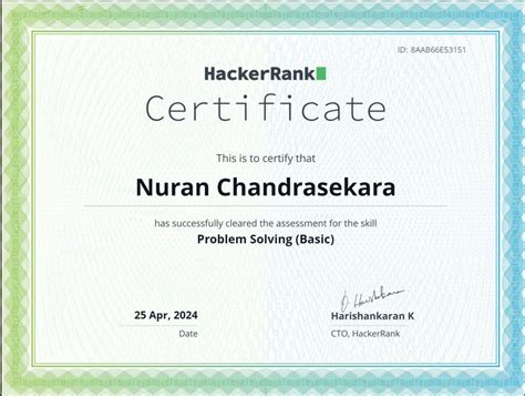 problemsolving hackerrank certification programming… nuran