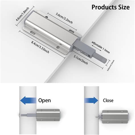 Push To Open Door Latch 4 Pack Magnetic Push Latches Heavy Duty For