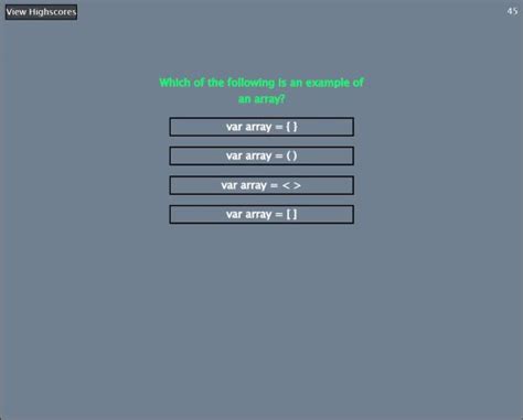 Github Jonwong2020code Quiz Project