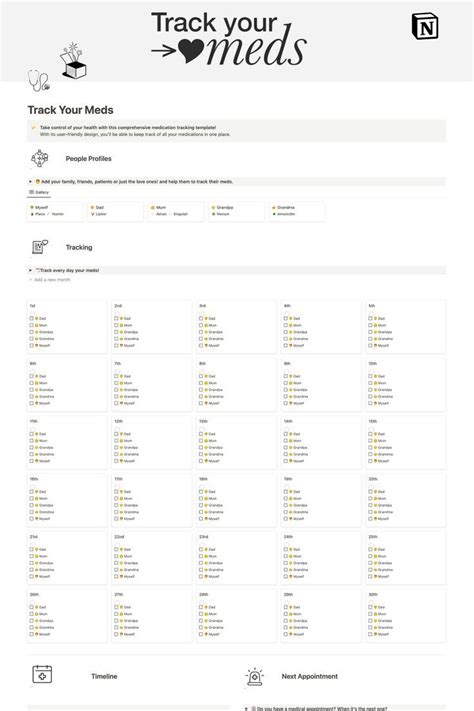 Notion Medication Tracker Track Your Meds Medication Tracker Goals