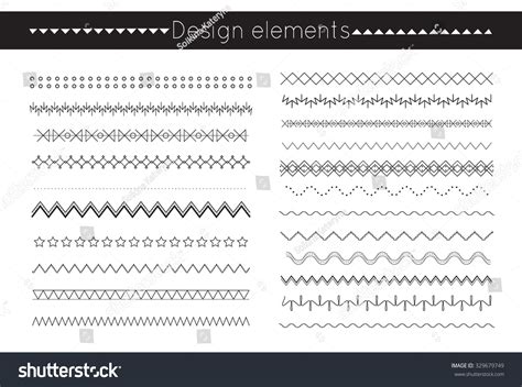Vector Line Border Set Geometric Design 库存矢量图免版税329679749 Shutterstock