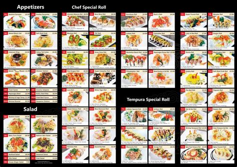 Menu Fusion Sushi