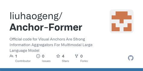 Github Liuhaogenganchor Former Official Code For Visual Anchors Are Strong Information