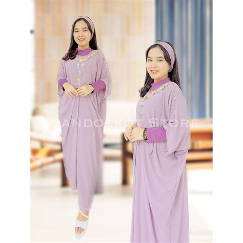 Jual Kaftan Lebaran Edisi 2024 Premium Mahaputri Original Design Terbaru Set Turban Shopee