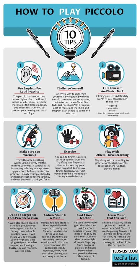 Top 10 Tips To Playing The Piccolo Infographic Infographic Plaza