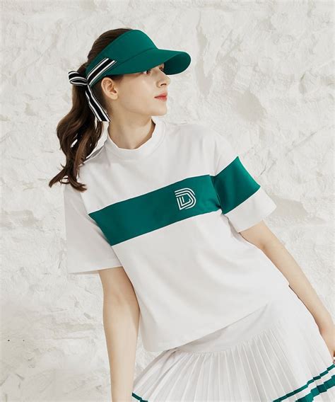 포스티 듀빅 여성 하프라운드 크롭 반팔티셔츠 Dd2wts108gn