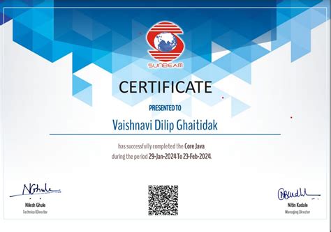 Corejava Certification Continuouslearning Techjourney Vaishnavi