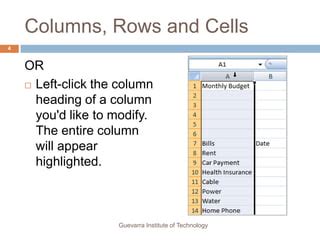 Lesson3 Modifying Columns Rows And Cells PPT
