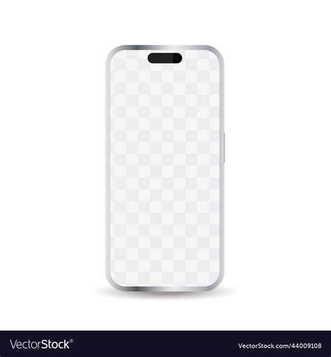 Modern Smartphone Device Mockup Isolated On White Vector Image