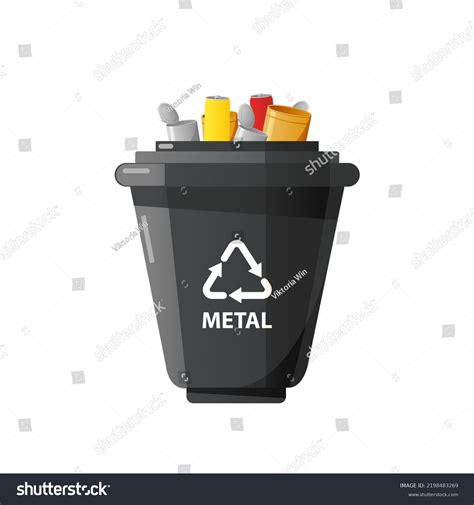 Container Sorting Metal Isolated On White Stock Vector Royalty Free