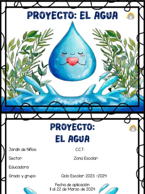 Proyecto El Agua Pdf Agua Aprendizaje