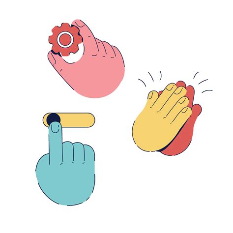Hand Palm Gestures Vector Illustration 35192123 Vector Art At Vecteezy