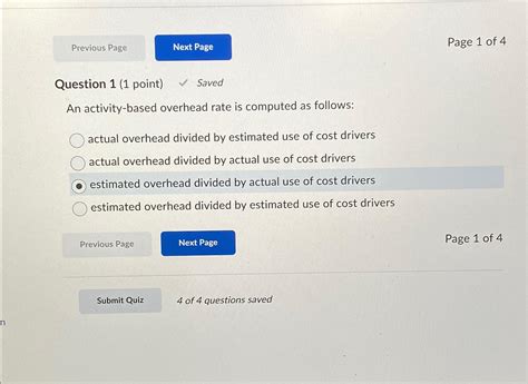 Solved Previous Pagenpage 1 Of 4nquestion 1 1