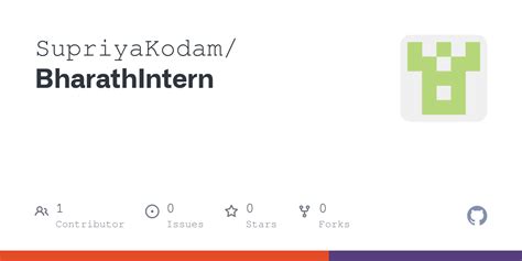 Github Supriyakodambharathintern