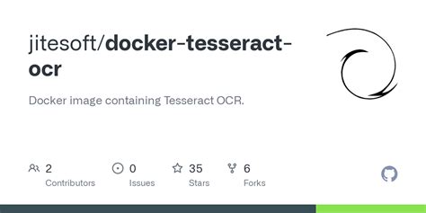 Github Jitesoftdocker Tesseract Ocr Docker Image Containing Tesseract Ocr