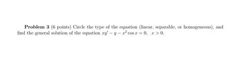 solved problem 3 6 ﻿points ﻿circle the type of the