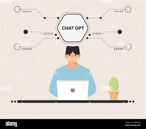 Chat GPT Men Person Use Laptop Digital Babe People Search Chat GPT AI OpenAI Smart Bot