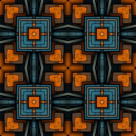 Premium Ai Image Seamless Tileable Abstract Pattern With Symmetric Geometric Ornament