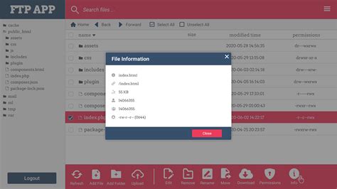 ftp client web application on behance