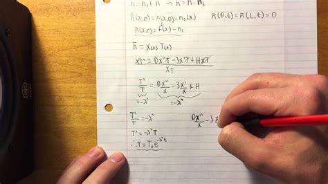 Problem 4 Pde With Inhomogeneous Boundary Conditions Youtube