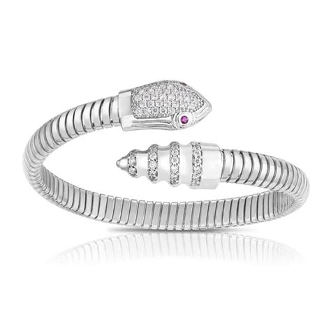 Silver Serpente Tubogas Python Bypass Bangle Sterling Silver Etsy