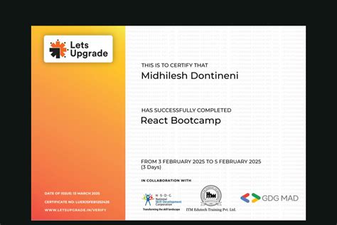 reactjs webdevelopment learning coding bootcampcompletion… midhilesh dontineni