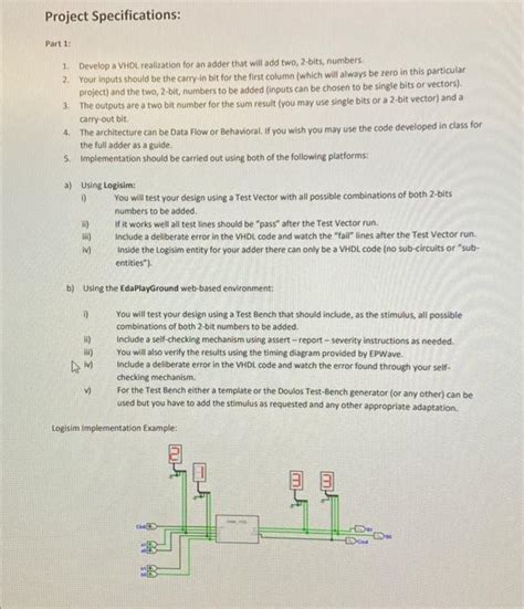 A Using Logisim I You Will Test Your Design Using