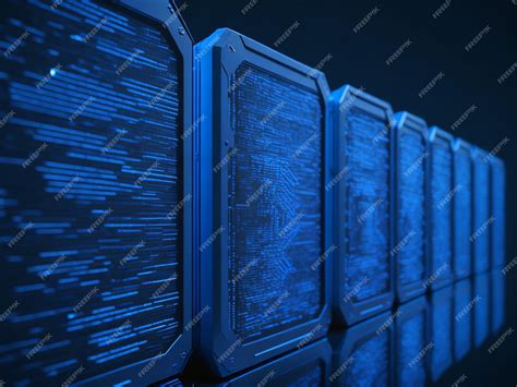 Premium Photo Blue Digital Binary Data On Computer Screen Background