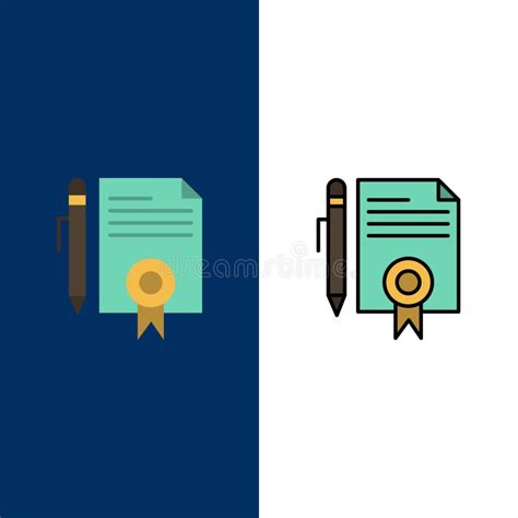 Legal Legal Documents Document Documents Page Icons Flat And Line Filled Icon Set Vector