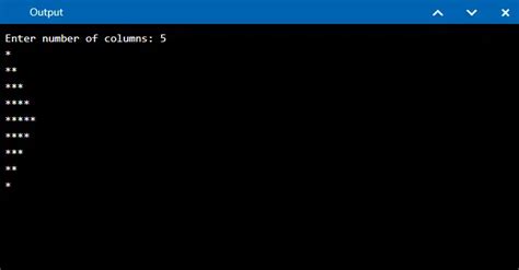 C Program To Print Half Diamond Star Pattern Techoutflow