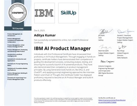 Excited To Share That Ive Officially Completed The Ibm Ai Product
