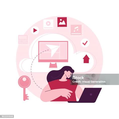 Secure File Sharing Abstract Concept Vector Illustration Stock Illustration Download Image Now
